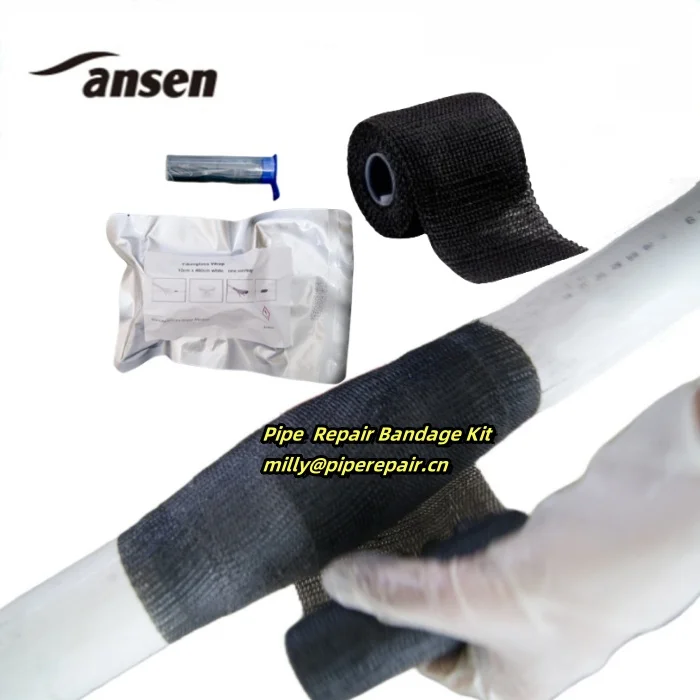 Industrial Pipe Repair Bandage Fiberglass Leak Fix Wrap Kit for Broken ...