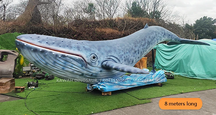 Customized Simulated Blue Whale - 8M Long Animatronic Model