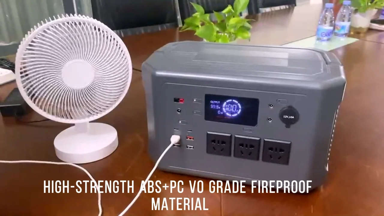 Large Capacity Lithium Lifepo4 600w 1200w Power Bank Camping Solar Portable Power Station ...