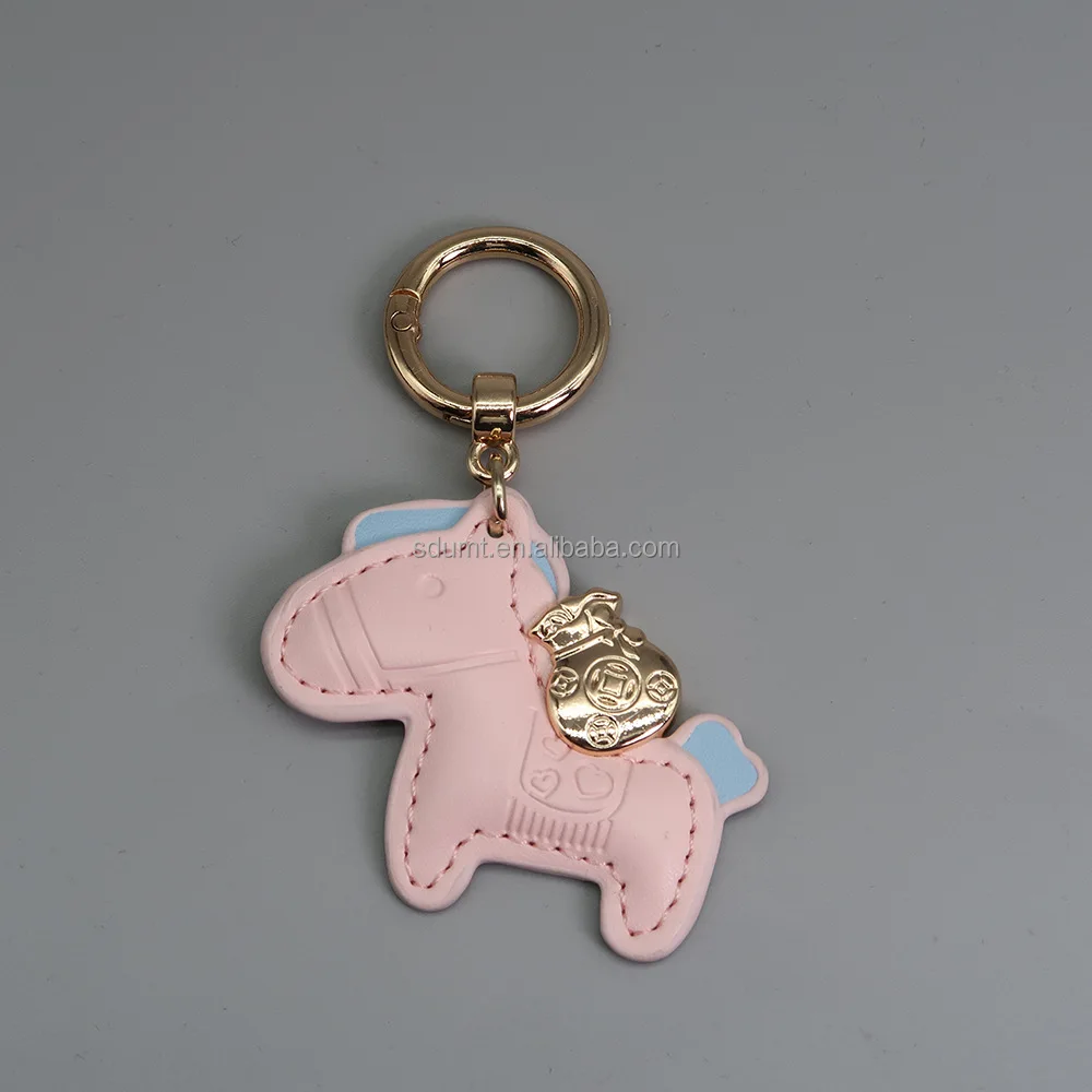 Hot Sale Custom Horse Designer Pu Leather Key Chain Bag Charm Pendant ...