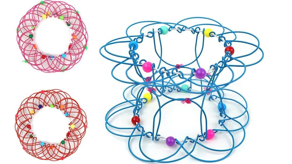 Flexible Iron Flower Basket Toy Creative Magic Loops Wire Fidget Toy ...