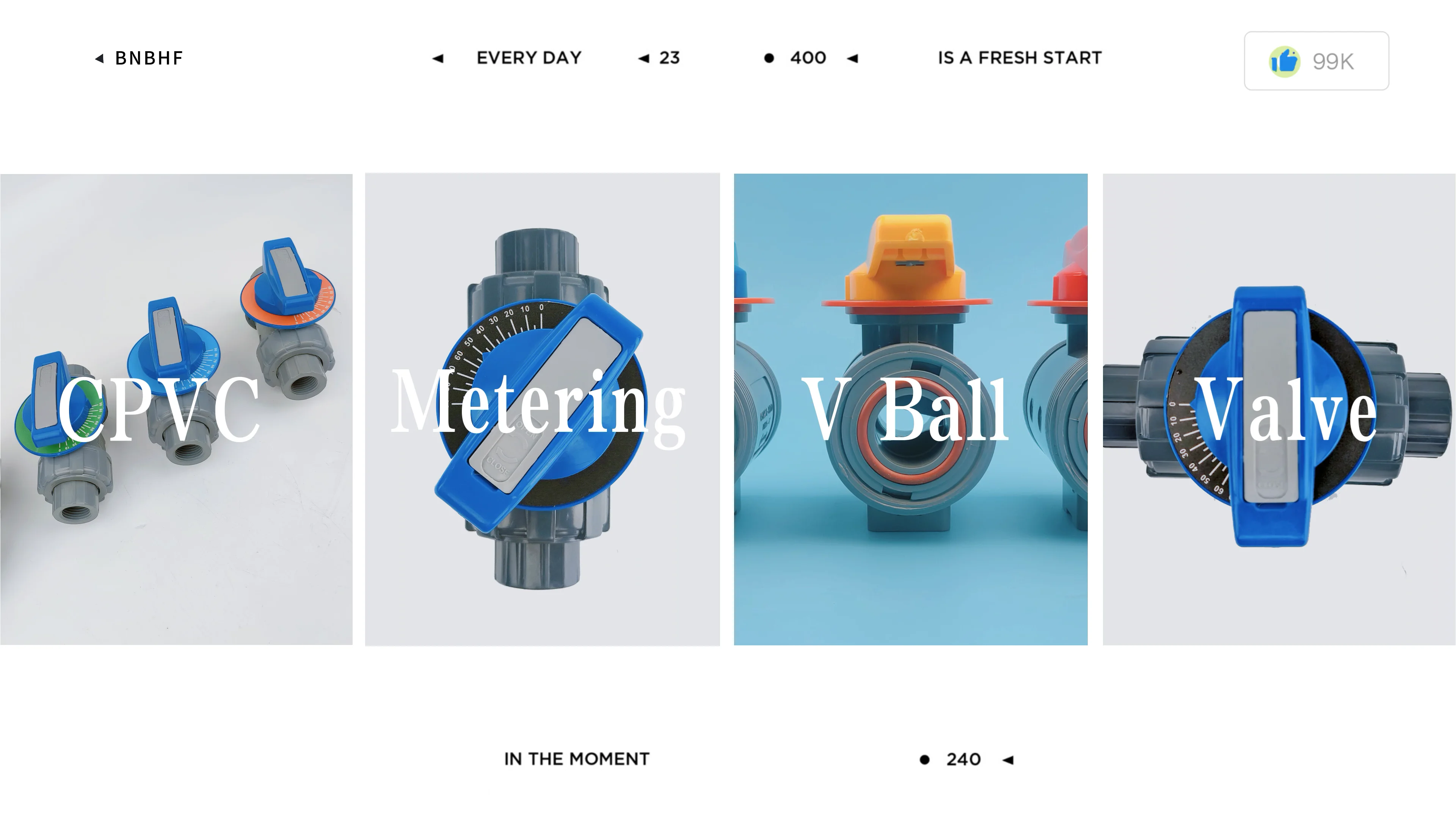 Dn15~dn25 Cpvc 30 Degrees V Ball Valve Fpm O-ring Ptfe Valve Seat Npt ...