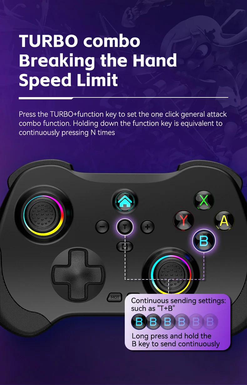 RALAN Pro Wireless Game Controller Joystick IOS Android PC Z01 Gamepad ...