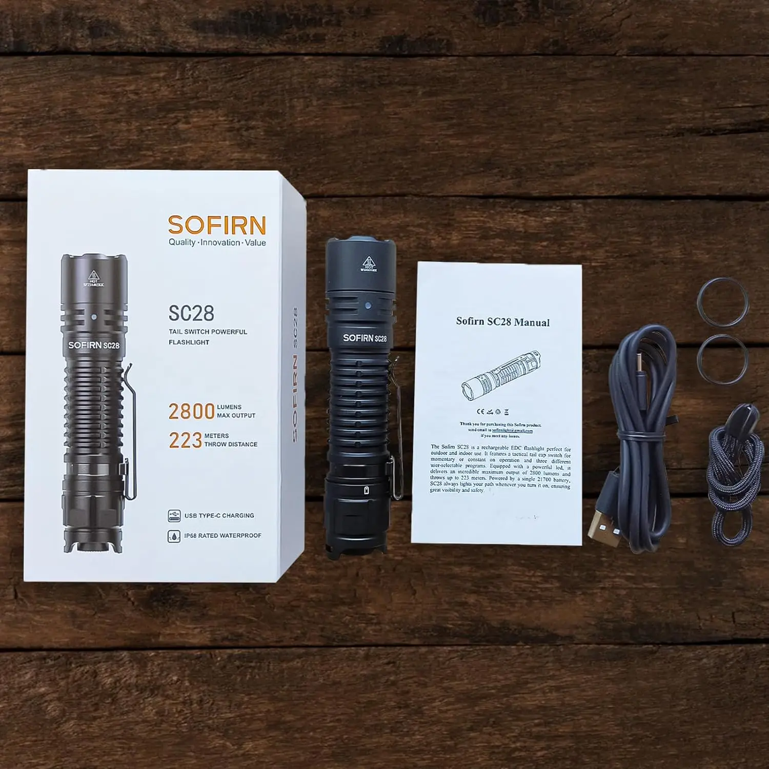 Sofirn XHP50B Rechargeable Tactical Flashlight Lantern for Camping ...