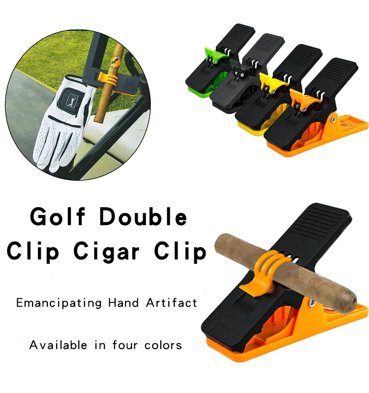 Golf Cigar Accessories - Portable Plastic Double Holder