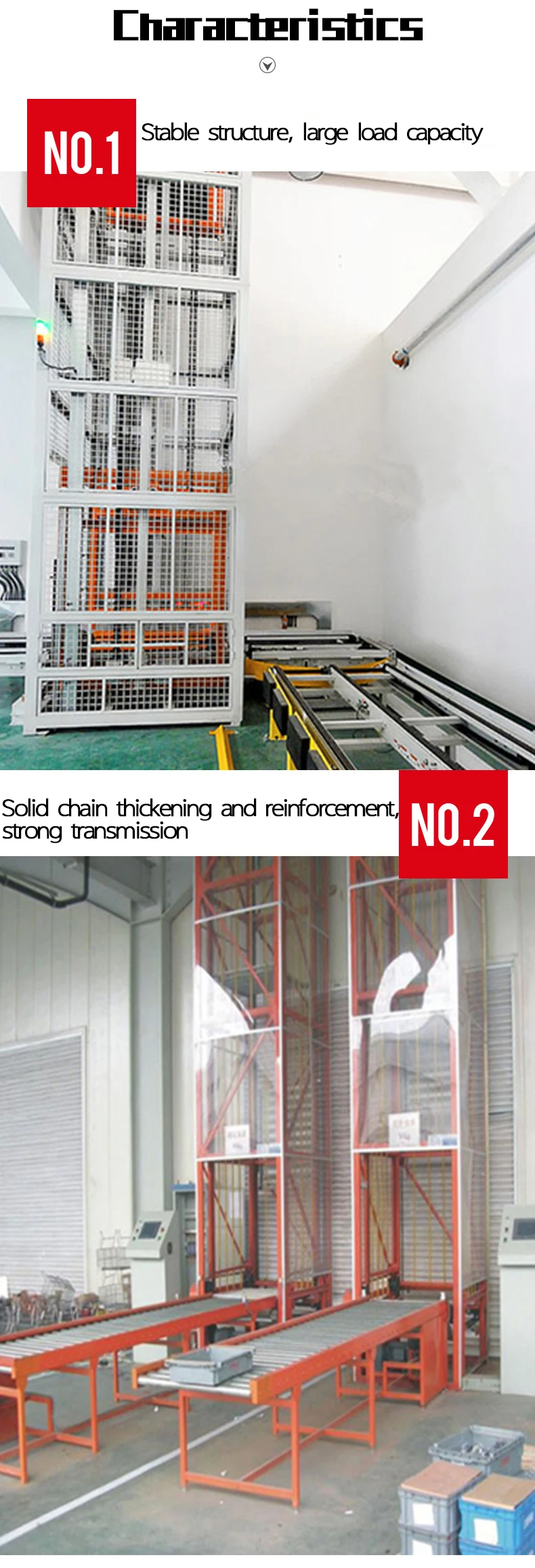 Pallet Continuous Vertical Elevator Warehouse Logistics Elevator ...