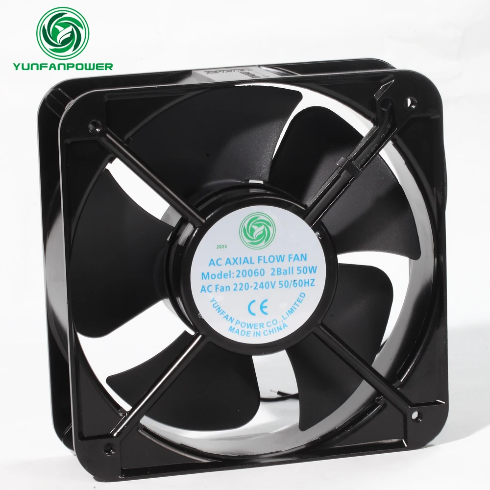 Metal Axial Fan 220V AC - 350CFM Airflow for Efficient Ventilation