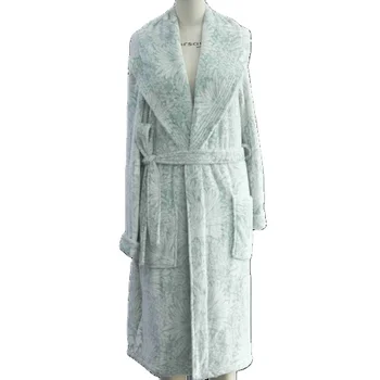 Factory Wholesale Proper Price Spa Robe Fluffy Ribbed Cotton Women Robe ...