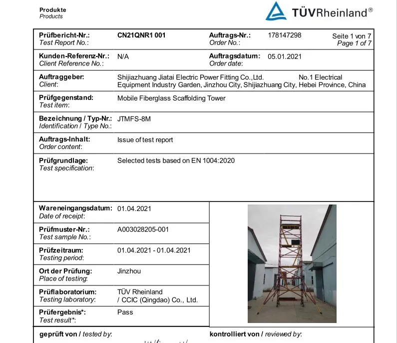 Non-Conductive GRP/FRP Mobile Scaffolding Tower for Outdoor ...