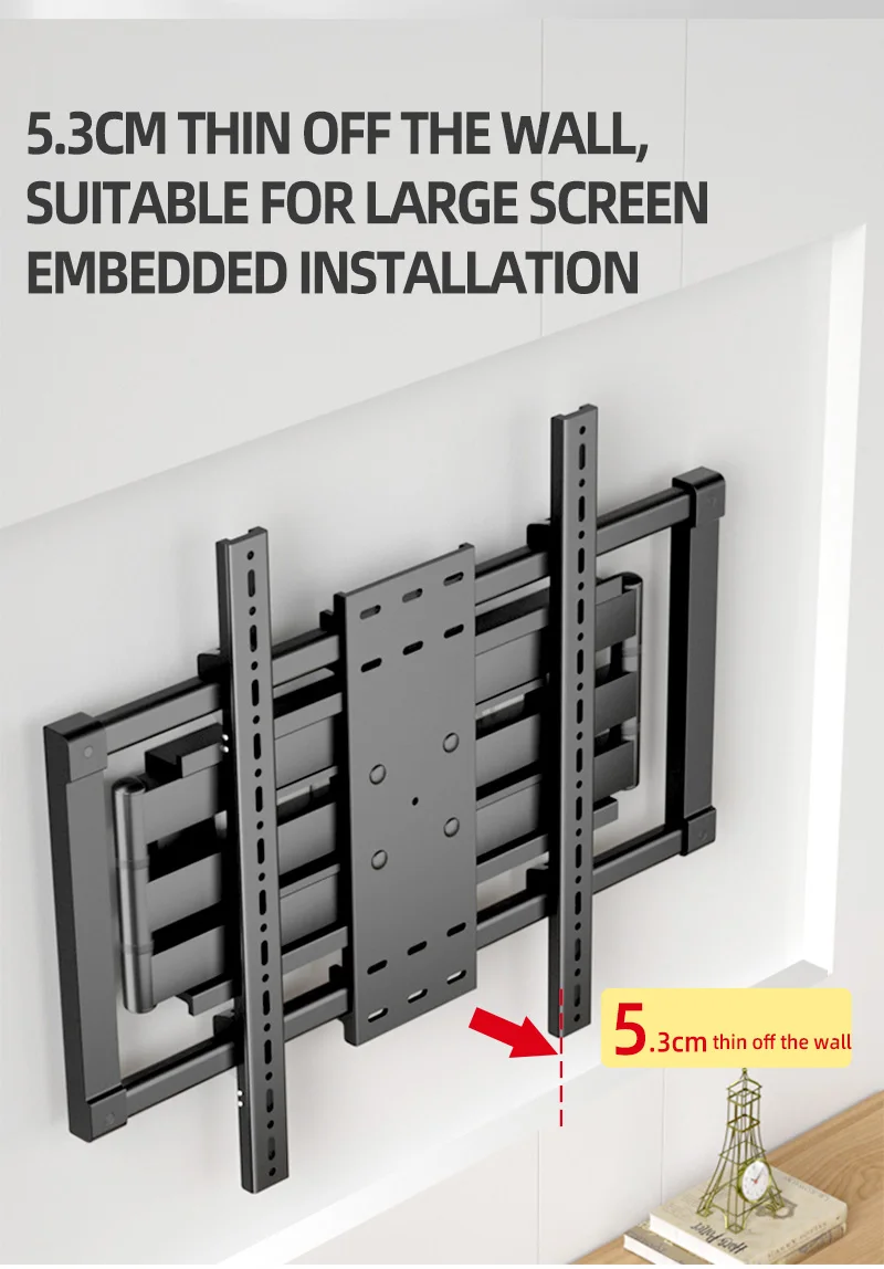 84 Inch Tv Wall Mount Hospitality 50-110 Inch Slim Tv Bracket Distance ...