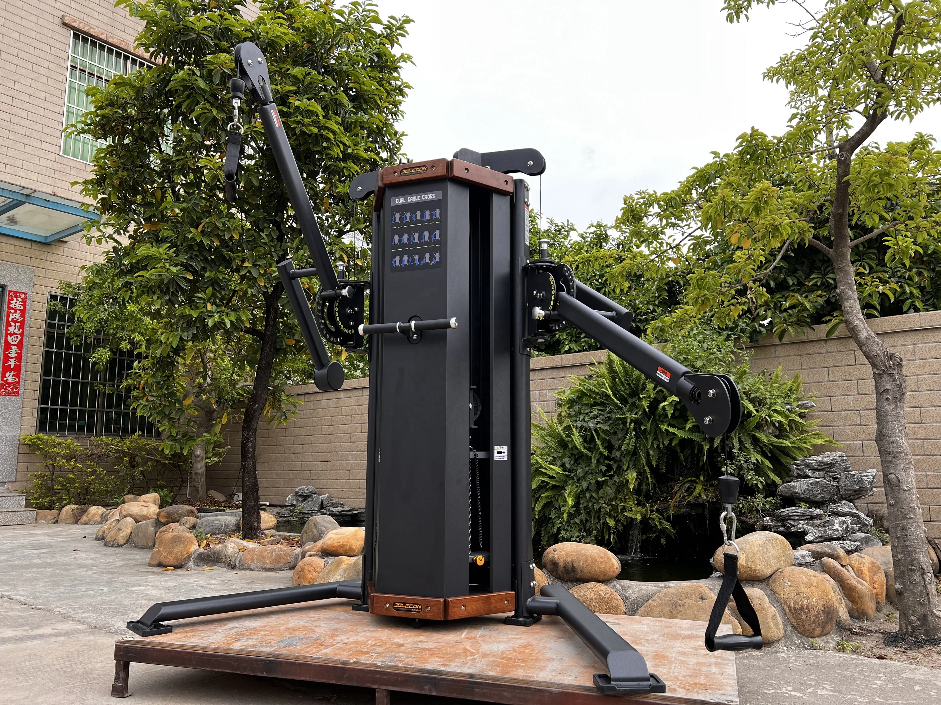 Jlc Fitness Adjustable Crossover Cable Dual Arm Pulley Machine ...