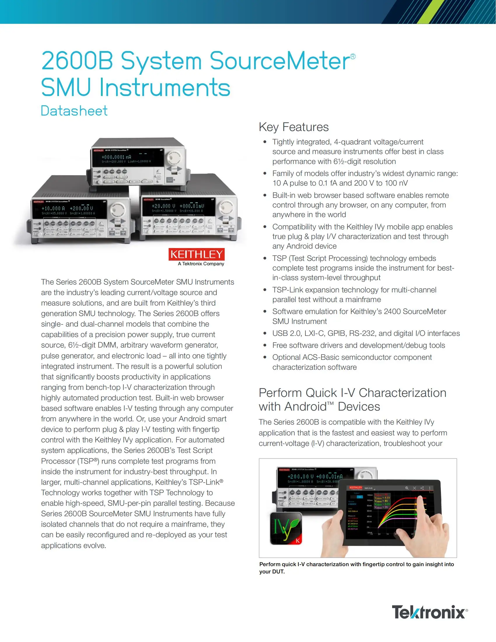 Keithley 2600b S System Sourcemeter Smu Instrument 30w Dc / 200w Pulse ...