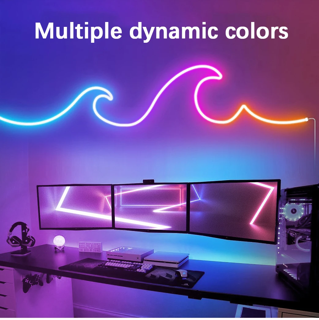 Waterproof Rgb Neon Led Rope Light 12v Outdoor Led Strip 24v Smart App ...
