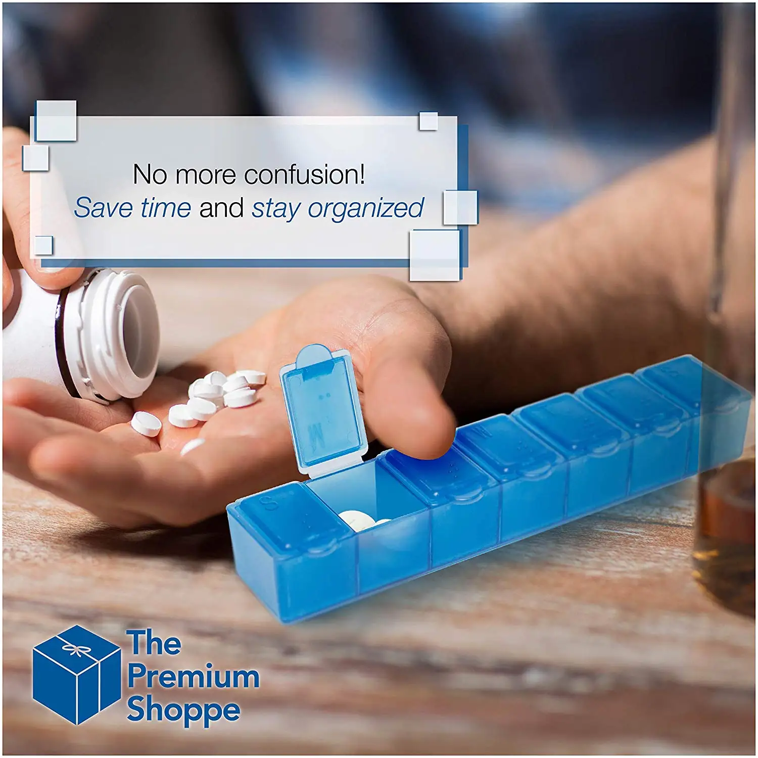 Customization Sliver 7 Compartments Pill Cases Medicine Container Pill ...
