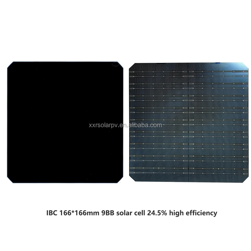 TBC/IBC M6 166mm Flexible Monocrystalline Solar Cell 24.6% Efficiency