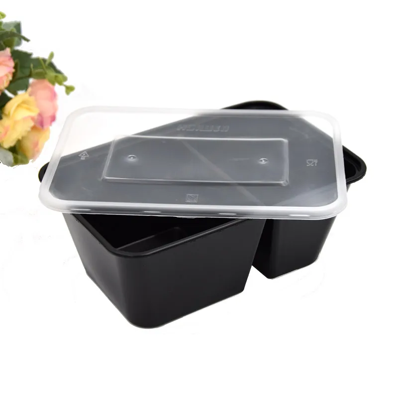 Disposable Plastic Food Grade 2 Compartment Lunch Box - Buy Disposable ...