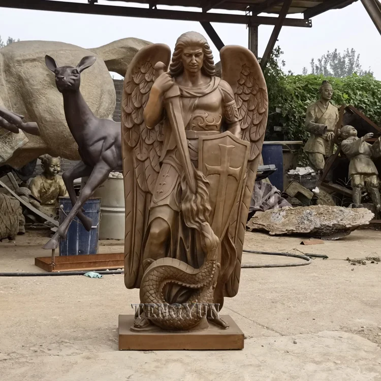 Famous Copper Male Angel Statue - Saint Michael the Archangel