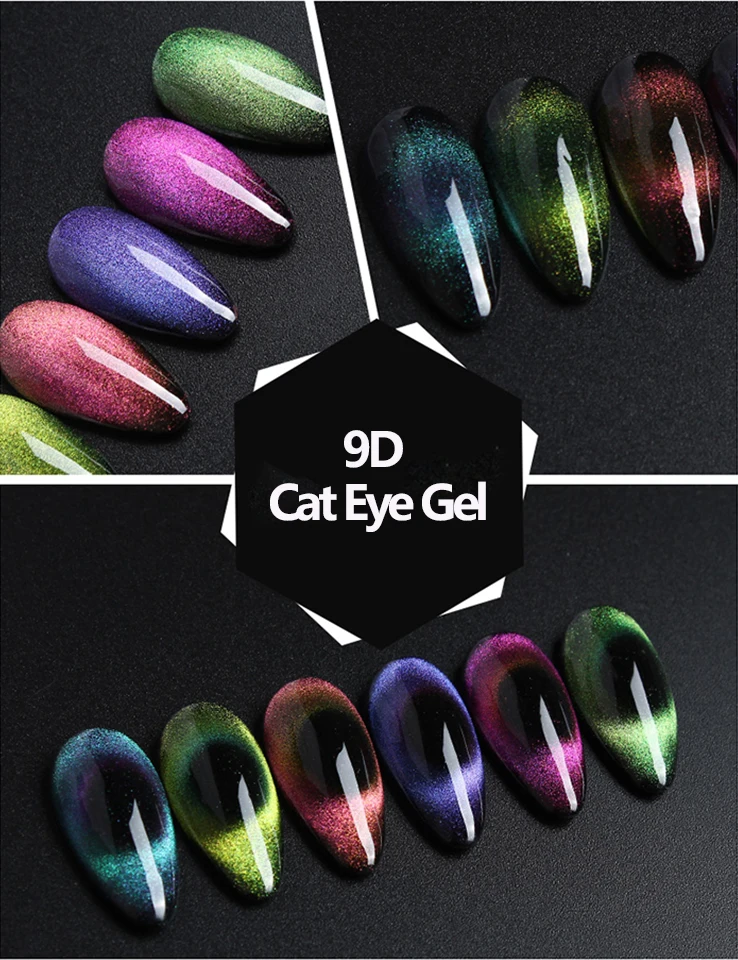 Super Popular Eye Galaxy Cat Eyes Gel Nail With Holographic Effect Cat ...