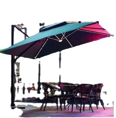 Outdoor Folding Led / Solar Charger Umbrella /solar Panel / Solar Power ...