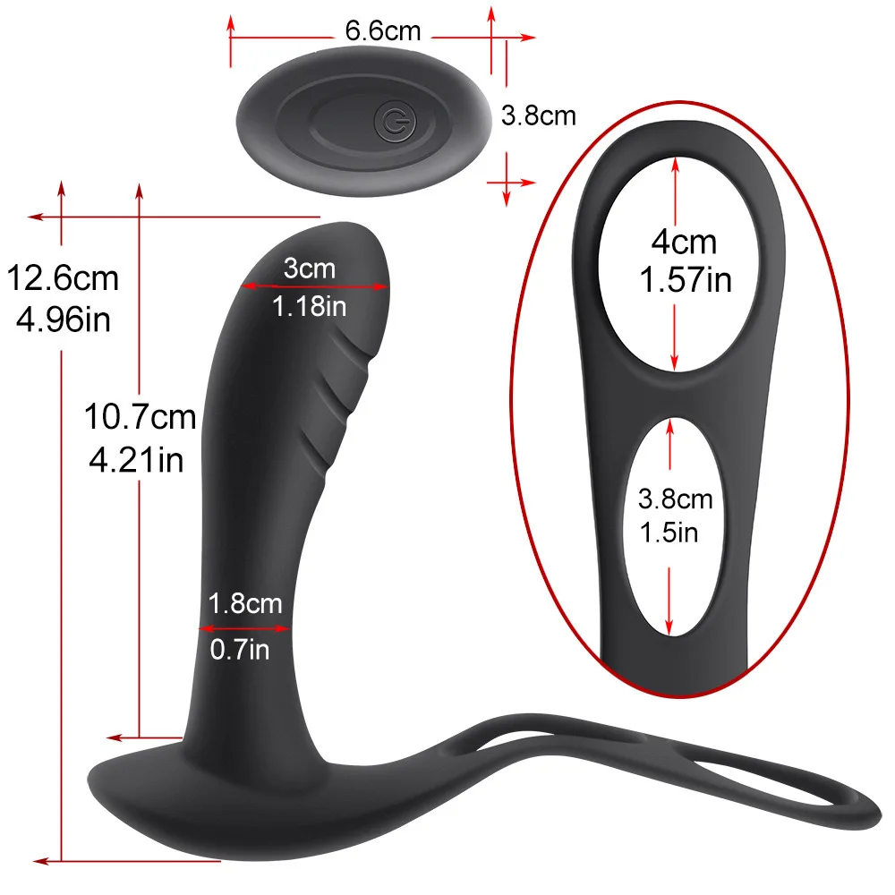 Male Prostate Massage Lock Essence Vibrator Wireless Remote Control ...