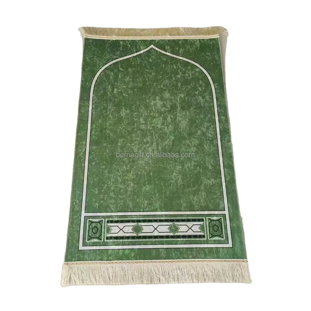 Saudi Arabia Style Shiny Velvet Prayer Rug - Portable Mat