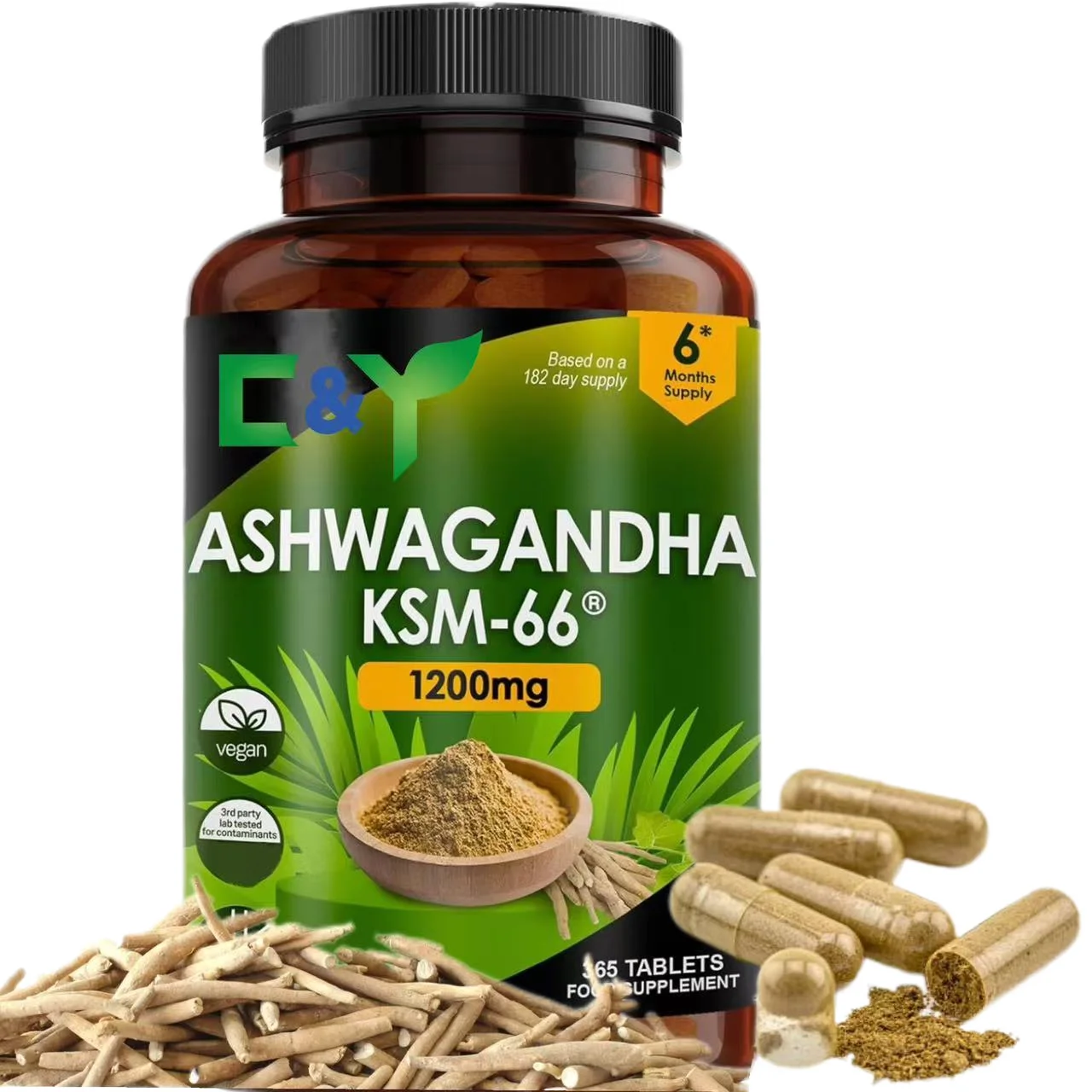 ISO Factory Fast Delivery Ashwagandha KSM 66 Extract Capsules Herbal ...