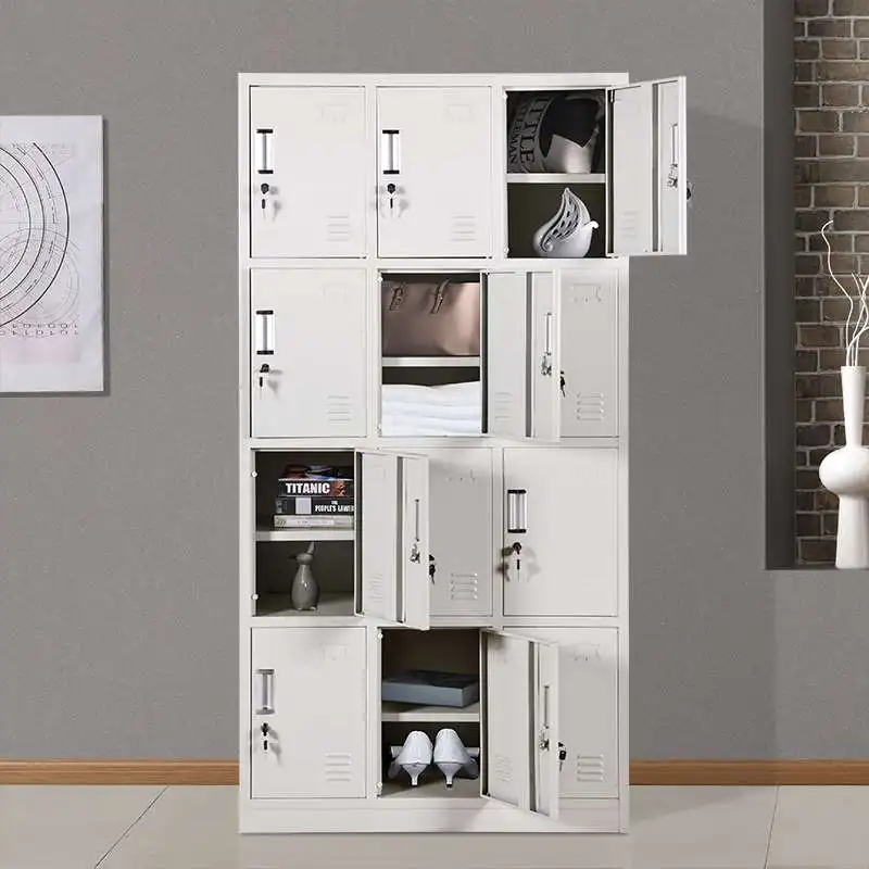 Steel Clothes Lockers Wardrobe Hot Sale 12 Door Upboard Metal Storage Lockers Office Furniture ...
