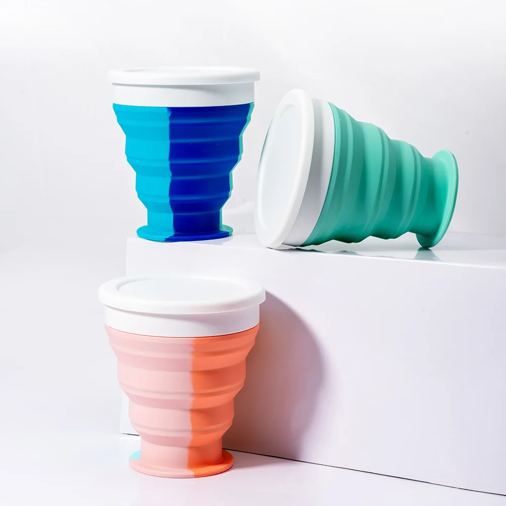 Portable Reusable Drinking Mug Heat Resistant Silicone Collapsible ...