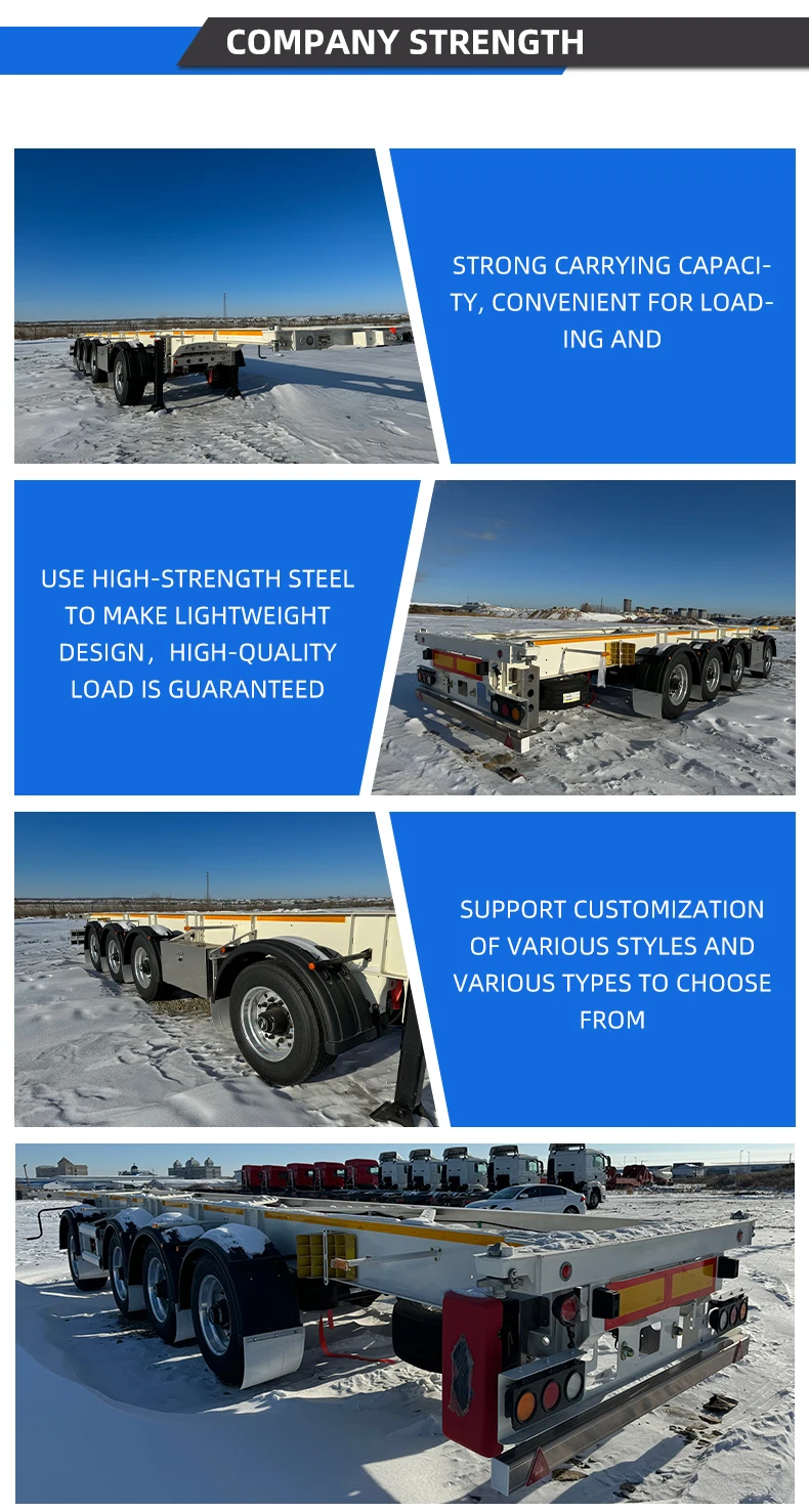 4 Axle Skeleton Shipping Container Chassis Semi Trailer - Buy Skeleton ...