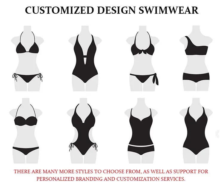 Factory Custom Logo Women 2 Piece Tops Bathing Suit Swimsuit Bikini Set ...