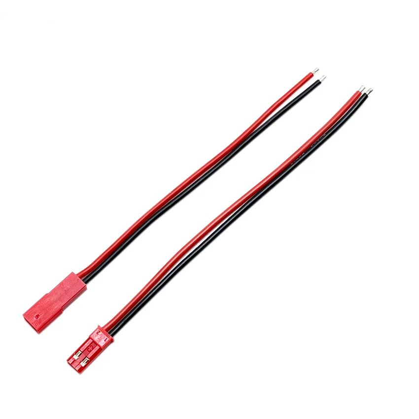 Male and Female JST 2PIN Connectors with 20AWG Silicone Wire