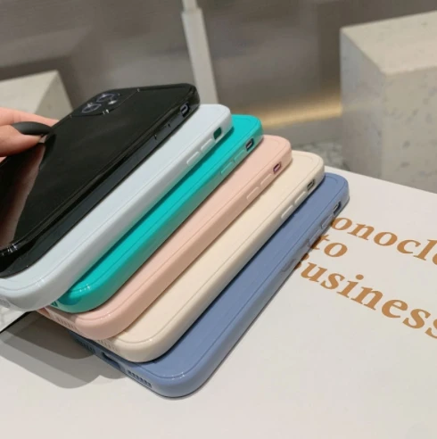 Solid Color Silicone Tpu Frame Phone Case For Iphone 15 14 13 12 11 Pro ...