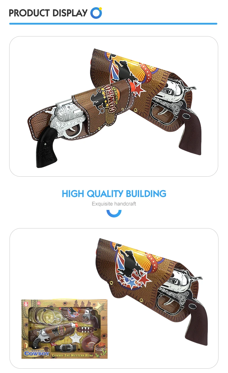 Wild West Cowboy Toy Gun Pretend Play Set With Toy Rifle Gun Handcuff ...