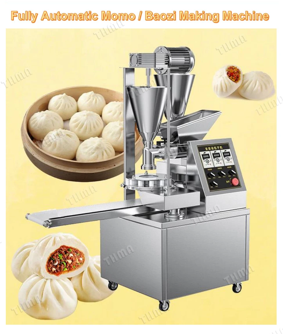 Steamed Filling Automatic Momo Machine Flatbed Cutting Momos Maker ...
