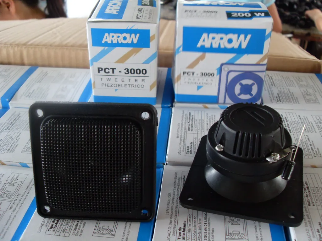 Plastic Horn Piezo Tweeter Speaker Wooden Speaker Box Audio System ...