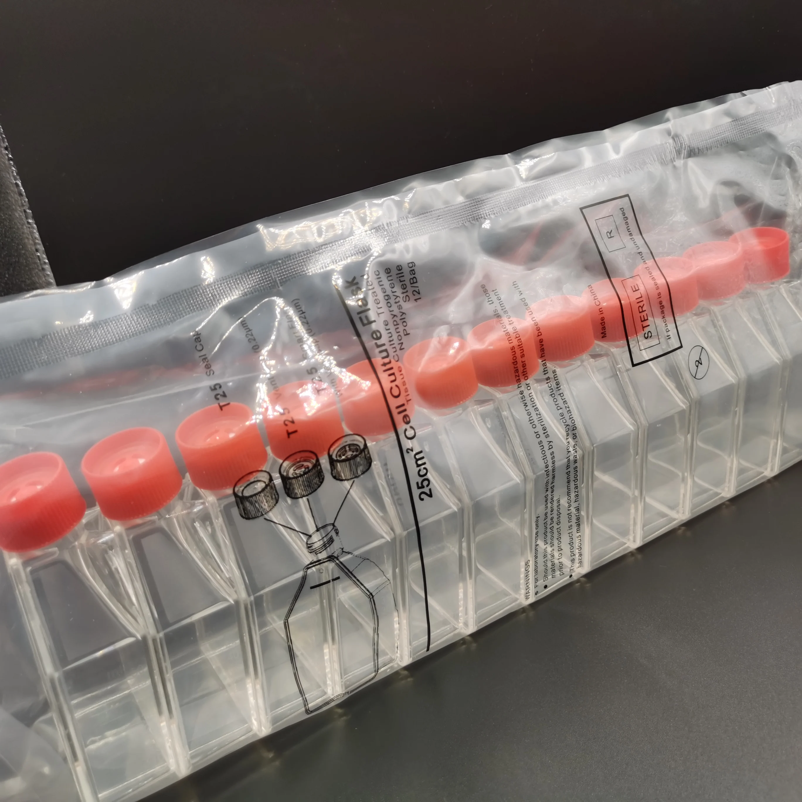 Sterile Square Laboratory Plastic Cell Culture Flasks Filters Price 25 ...