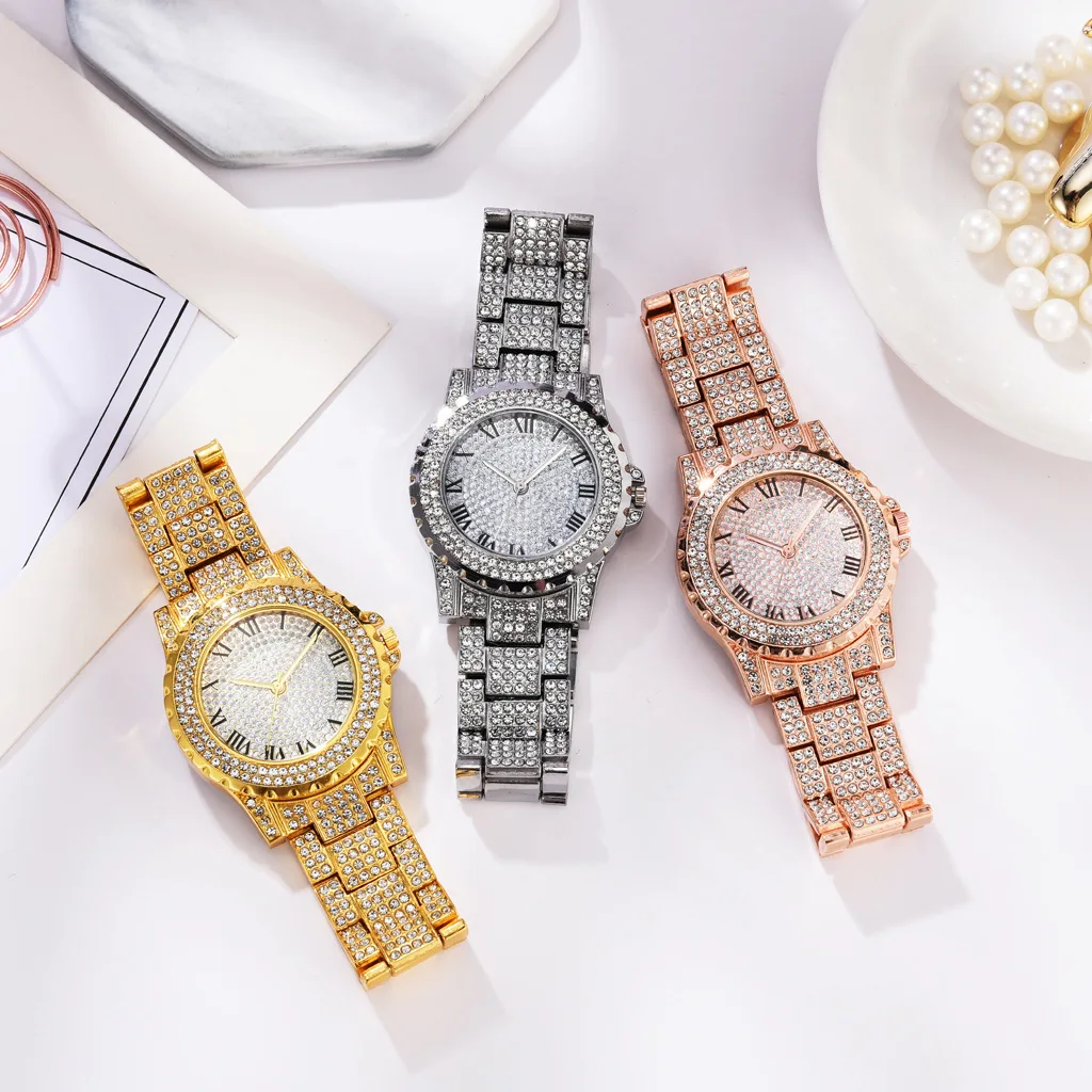 Luxury Diamond Ice Out Watches for Women - Crystal Wrist Jewelry