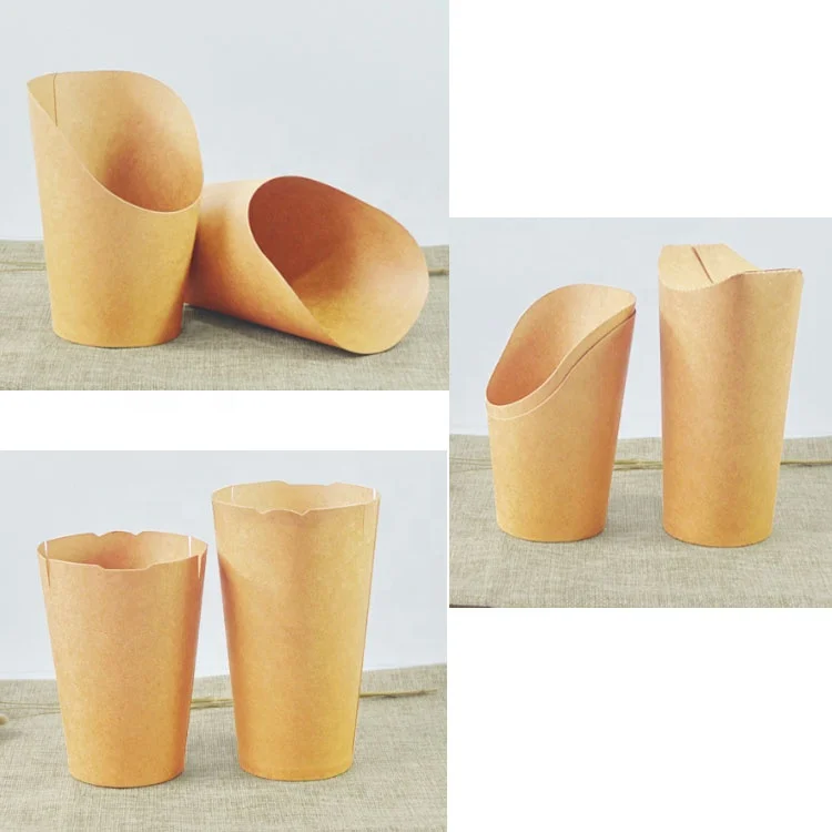 French Fries Holder Egg Bubble Waffle Container Paper Cup Snack ...