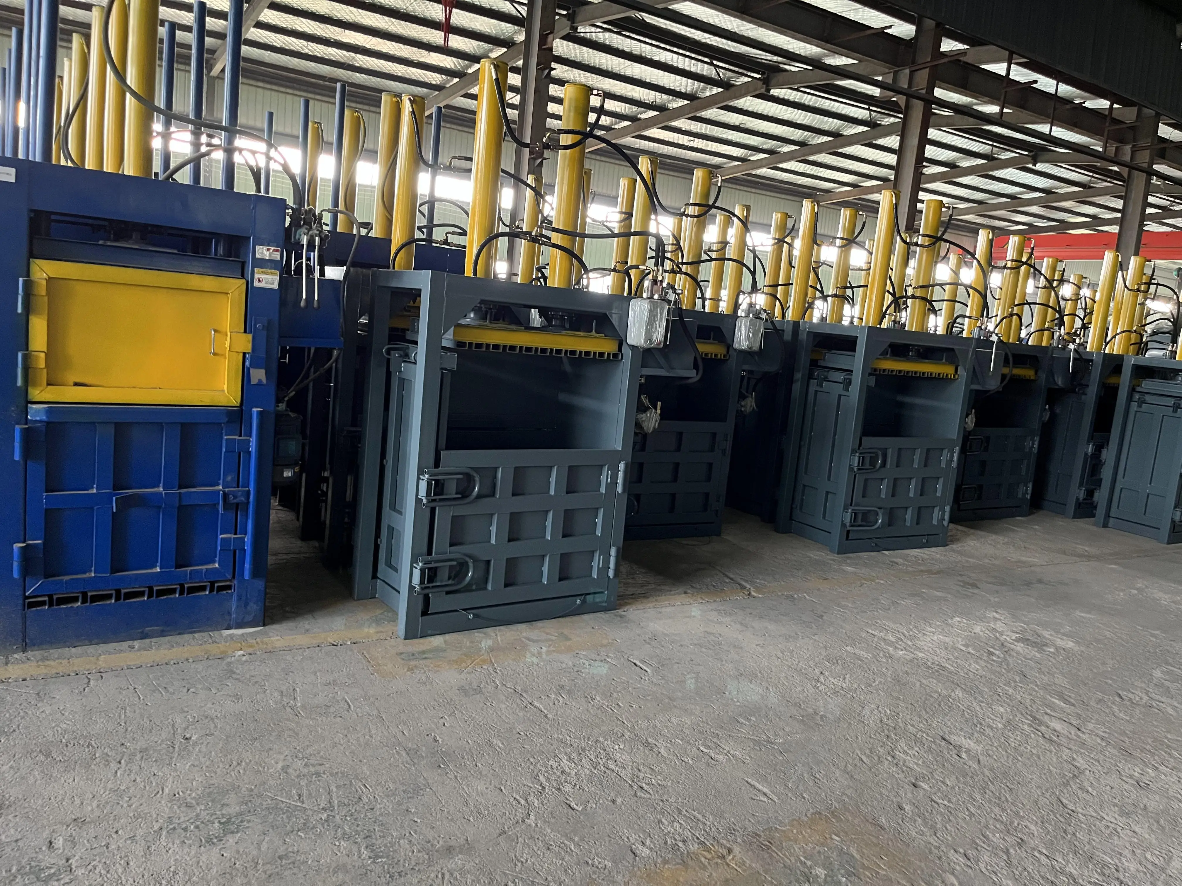 Waste Can Cardboard Leaf Compactor Press Pressing Vertical Hydraulic ...
