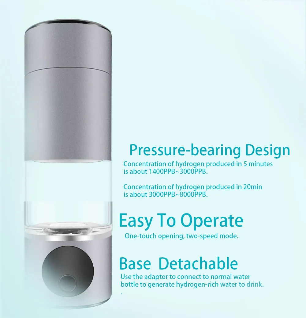 Hydrogen Water Generator & Portable Alkaline Water Bottle