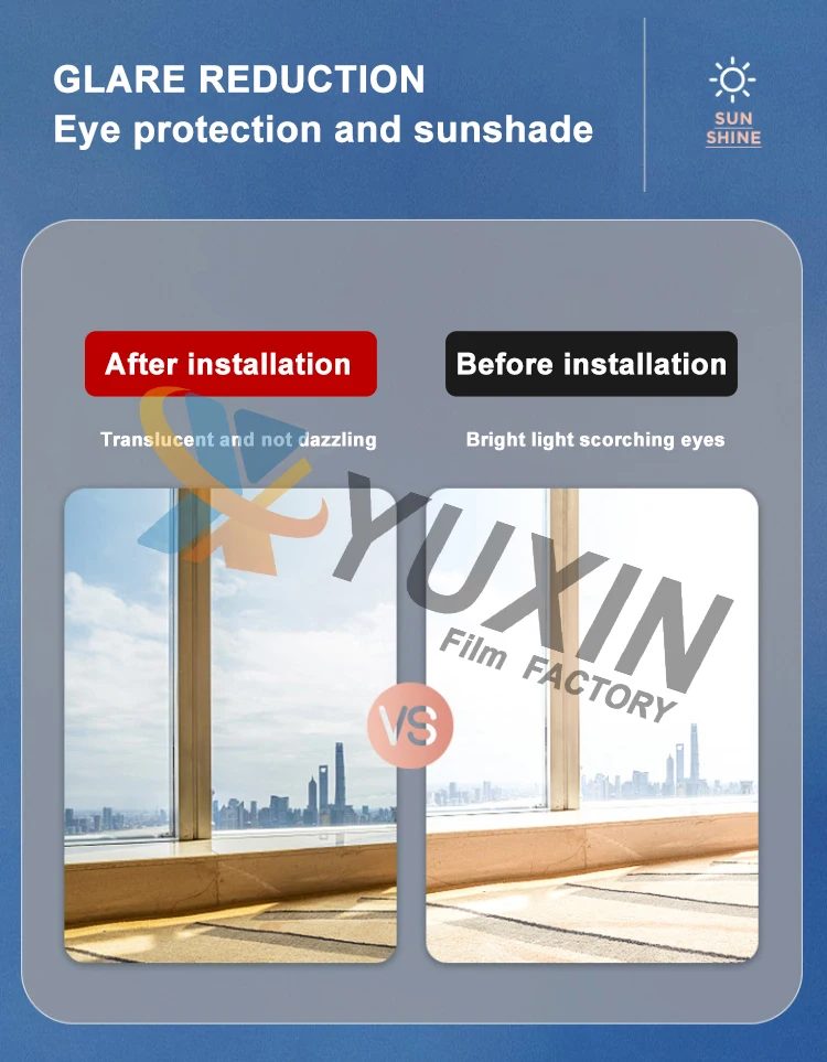 Silver Reflective One Way Mirror Privacy Window Tint Film