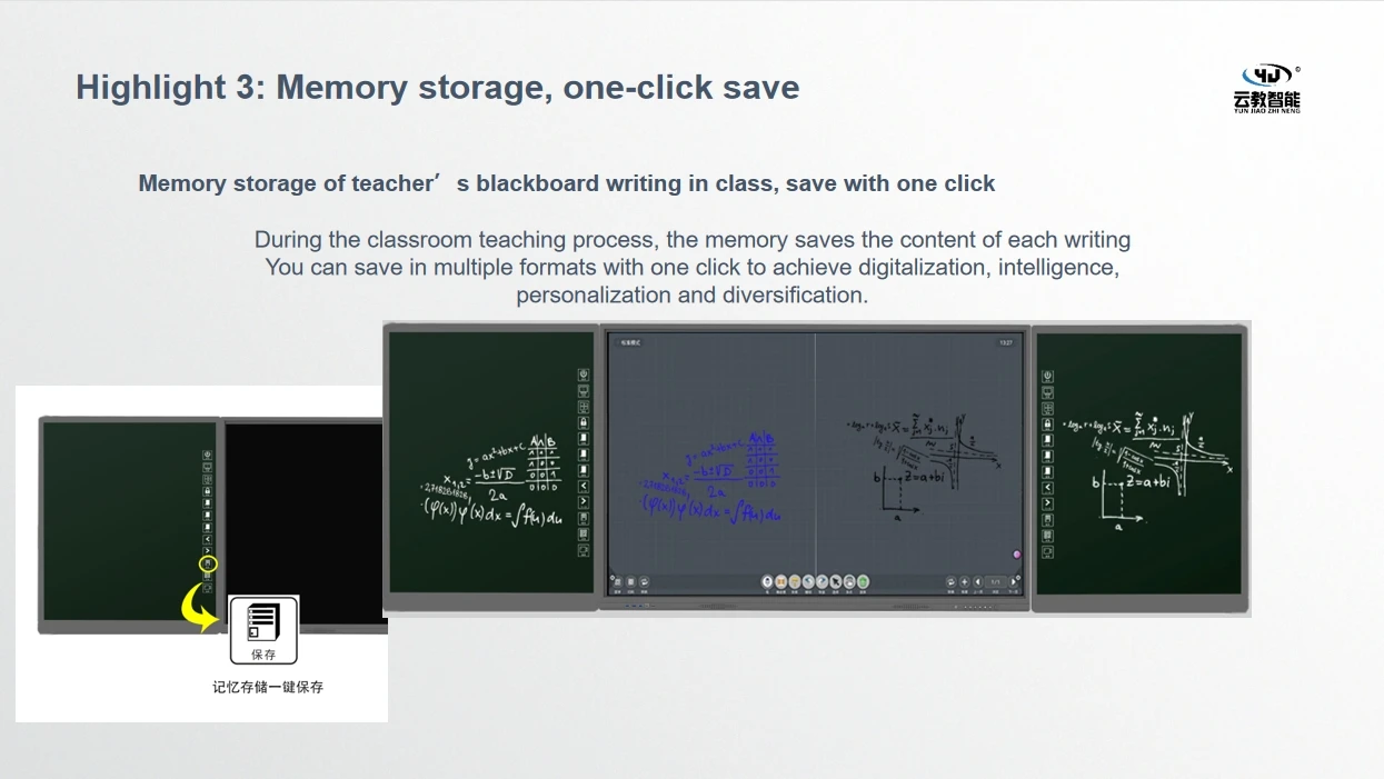 86 Inch LED Recordable Blackboard 20 Point Internet Electronic ...