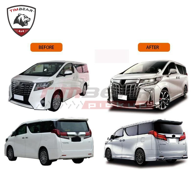 For Toyota Alphard 20 30 Facelift Kits Alphard Bodykit 2015 Upgrade to ...