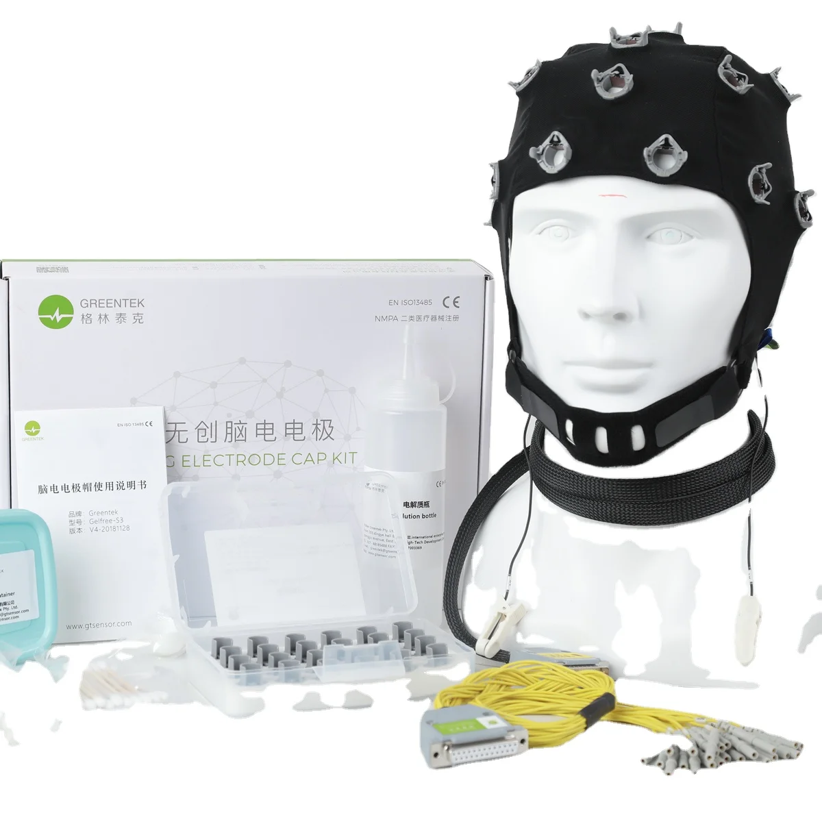 Gelfree-S3 EEG electrode Neurofeedback EEG caps for ERP ECI 24 channel ...