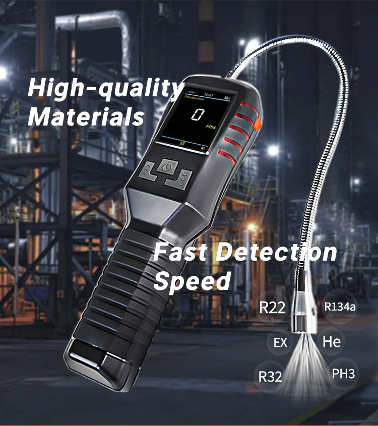 Portable Hydrogen Chlorine R22 R32 R134a Ac Freon Gas Lpg Leak Alarm ...
