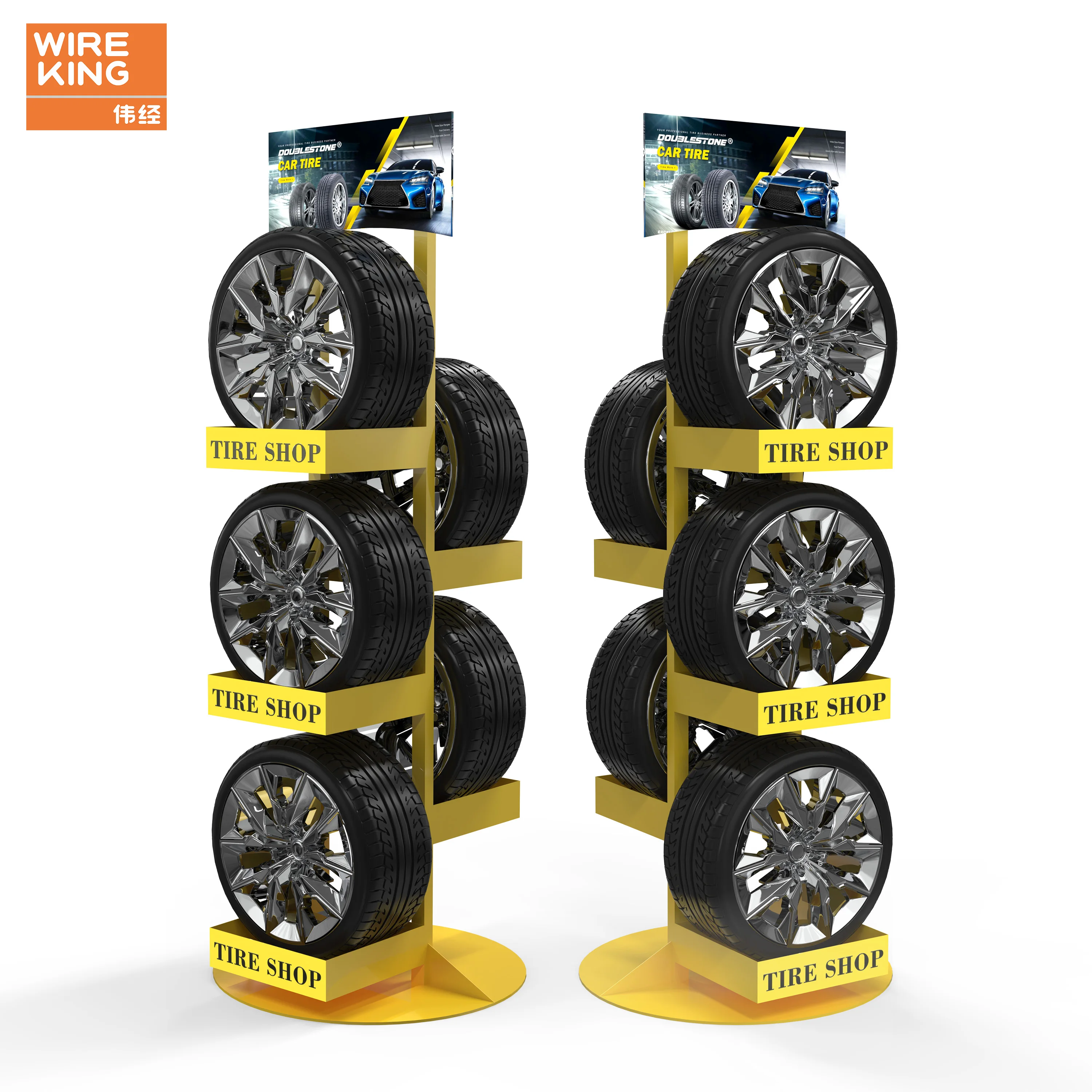Customized Tire Display Rack Alloy Wheel Display Stand Professional ...
