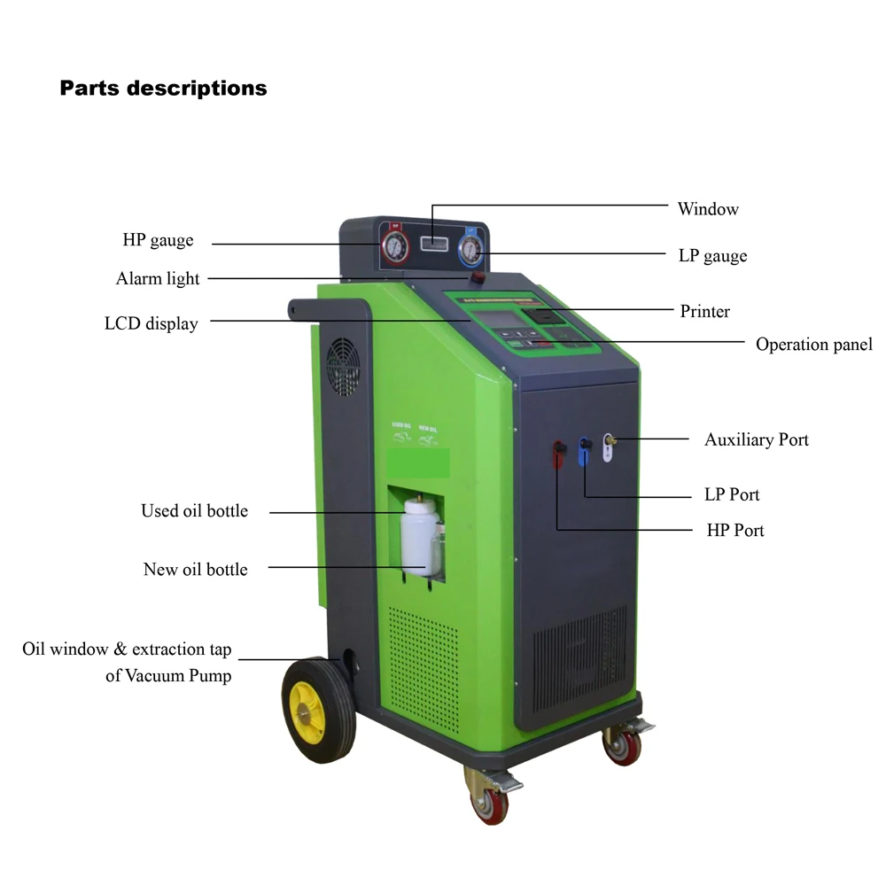 R1234yf Automatic Refrigerant Recovery Charging Machine