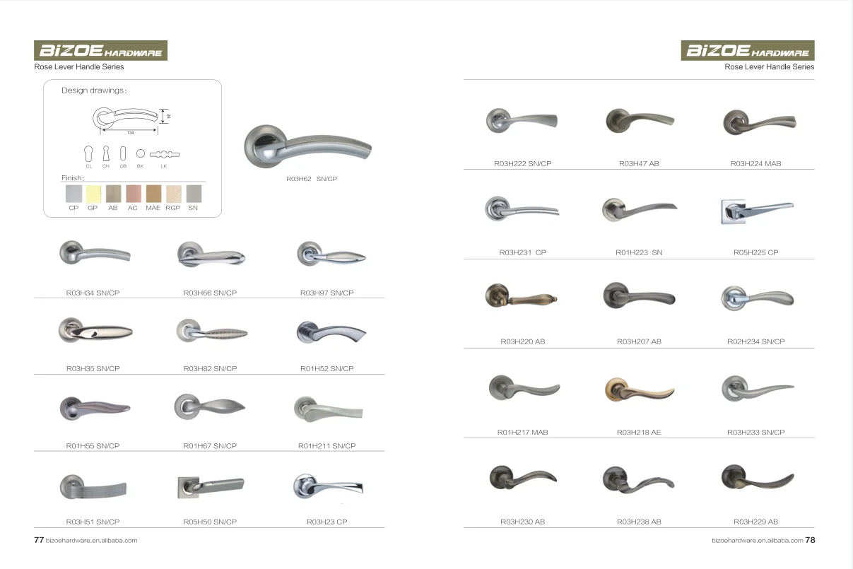 Modern European Internal Full Zinc Door Lever Handle - Buy European ...