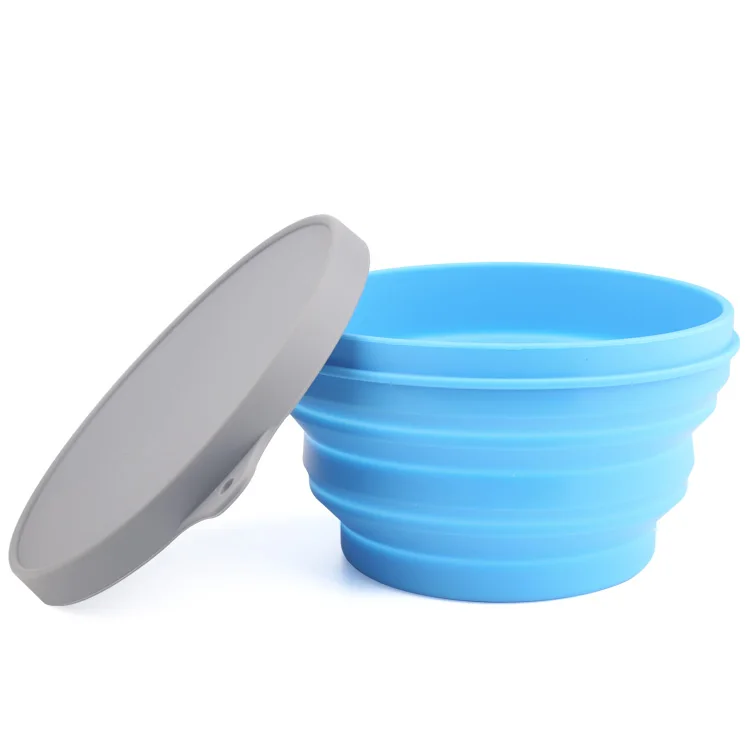 Silicone Folding Bowl Lunch Box Foldable Bowl Silicone Foldable Salad ...