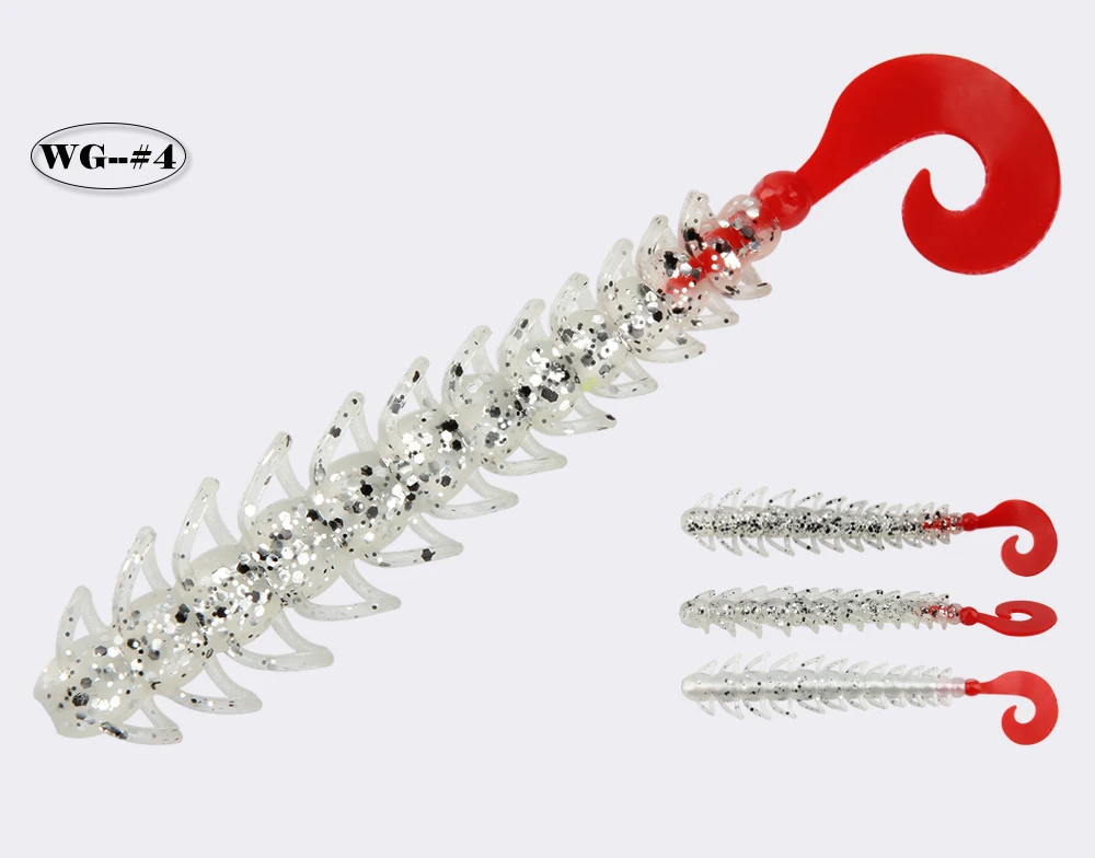Spinpoler PVC Bass Fishing Lure 0.2oz/4.5in Centipede Soft Baits ...